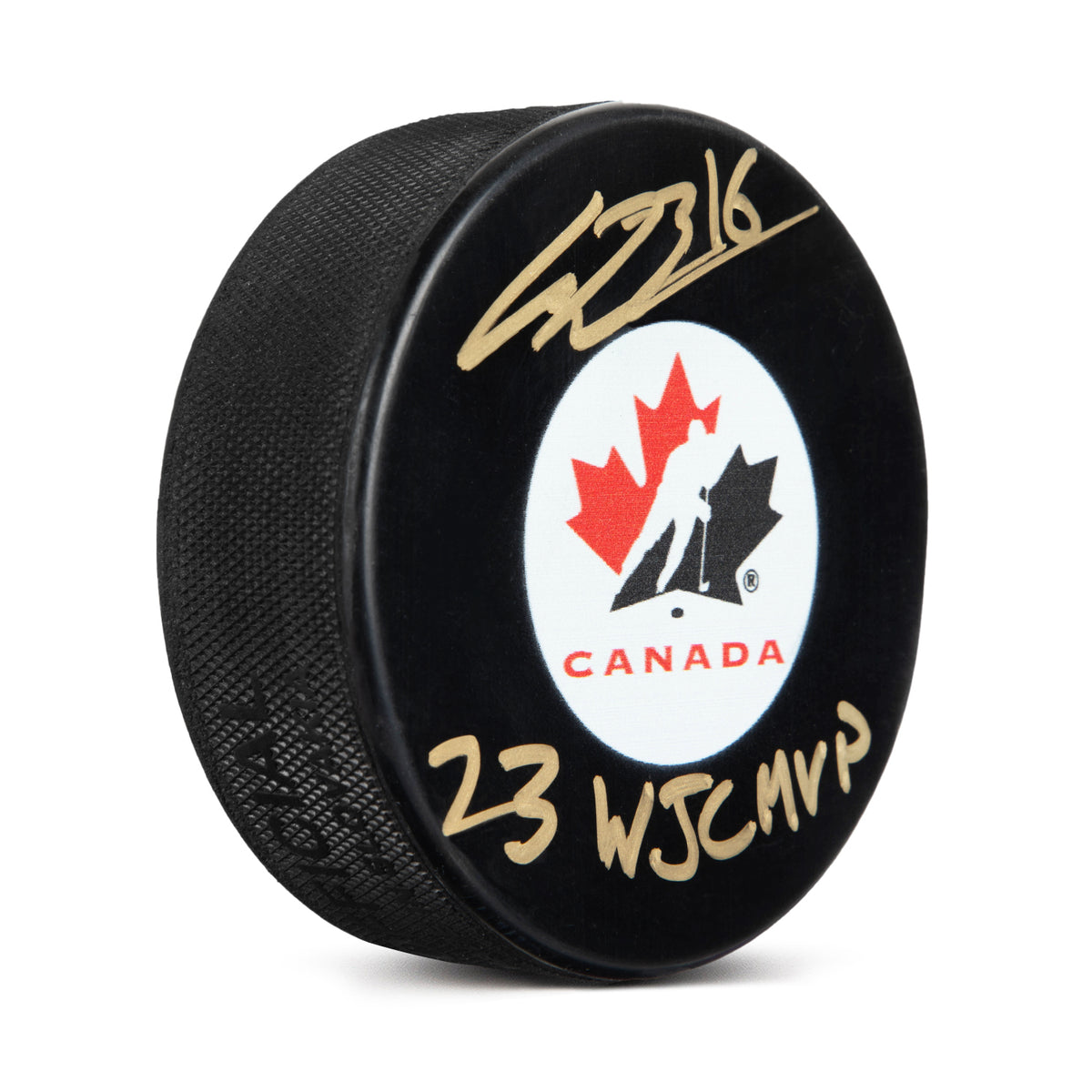 AJ Sports | Connor Bedard Signed Team Canada Hockey Puck with 23 WJC ...
