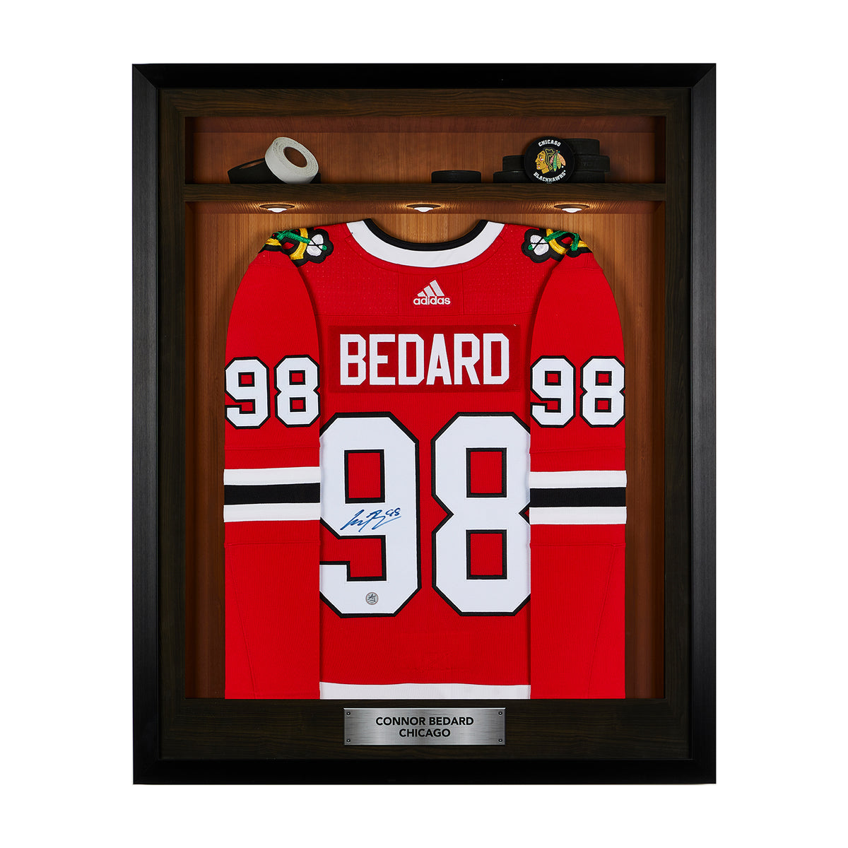 AJ Sports | Connor Bedard Signed Chicago Blackhawks Locker Room 36x44 ...