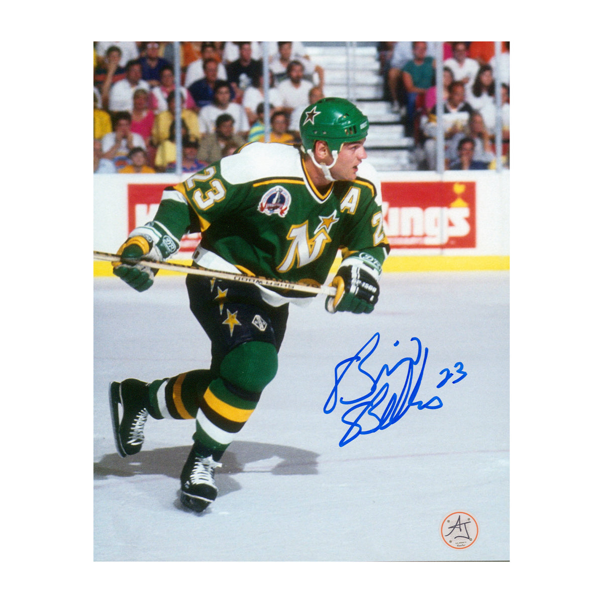 AJ Sports | Brian Bellows Signed Minnesota North Stars Playoff Finals ...