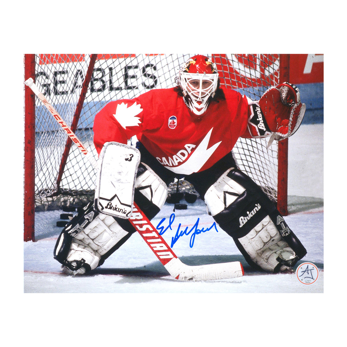 AJ Sports | Ed Belfour Team Canada Signed Canada Cup Tournament 8x10 Photo