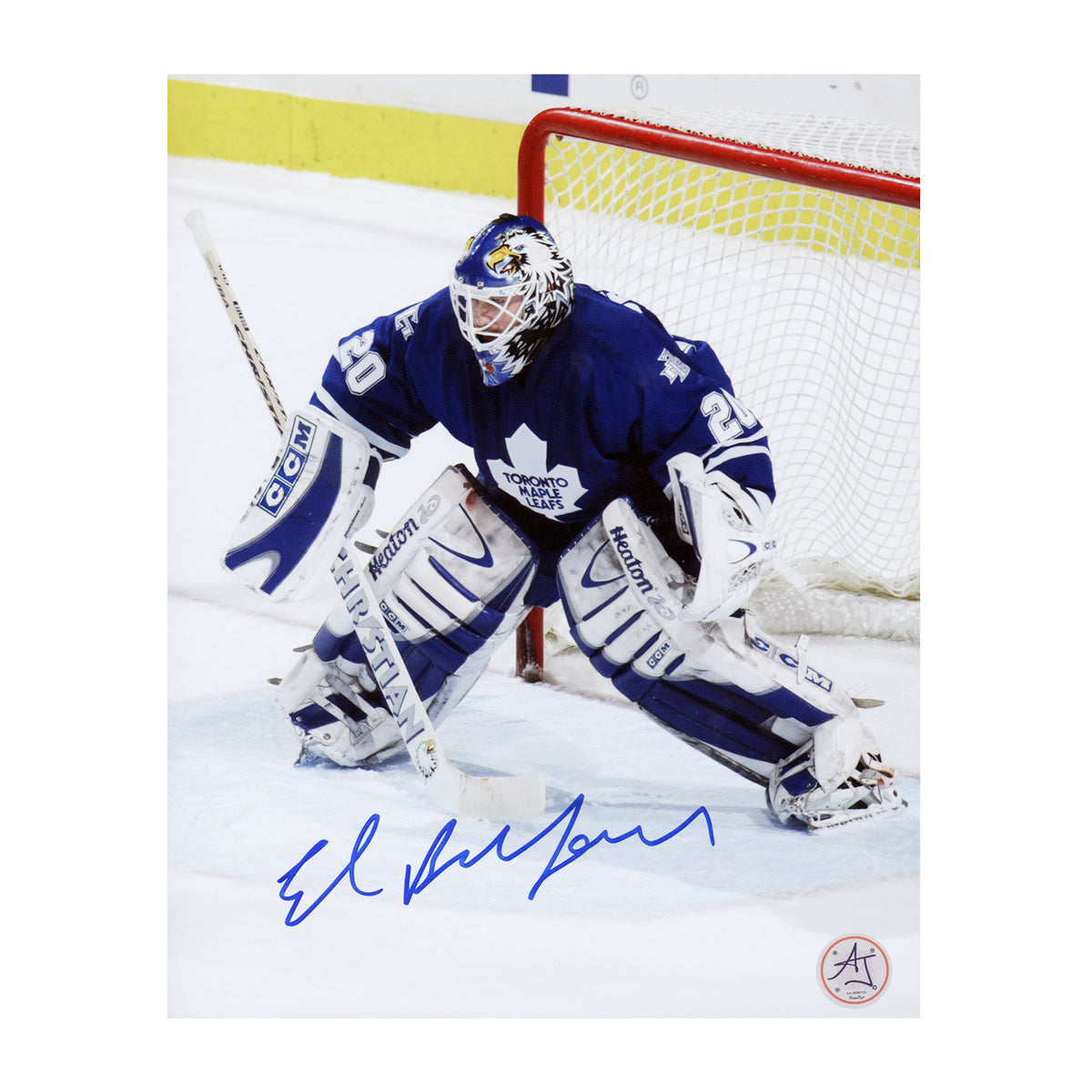 AJ Sports | Ed Belfour Autographed Toronto Maple Leafs Goalie 8x10 Photo