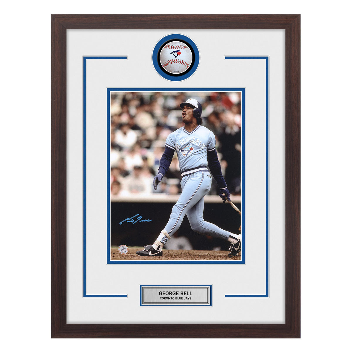 AJ Sports | George Bell Autographed Toronto Blue Jays Baseball Logo ...