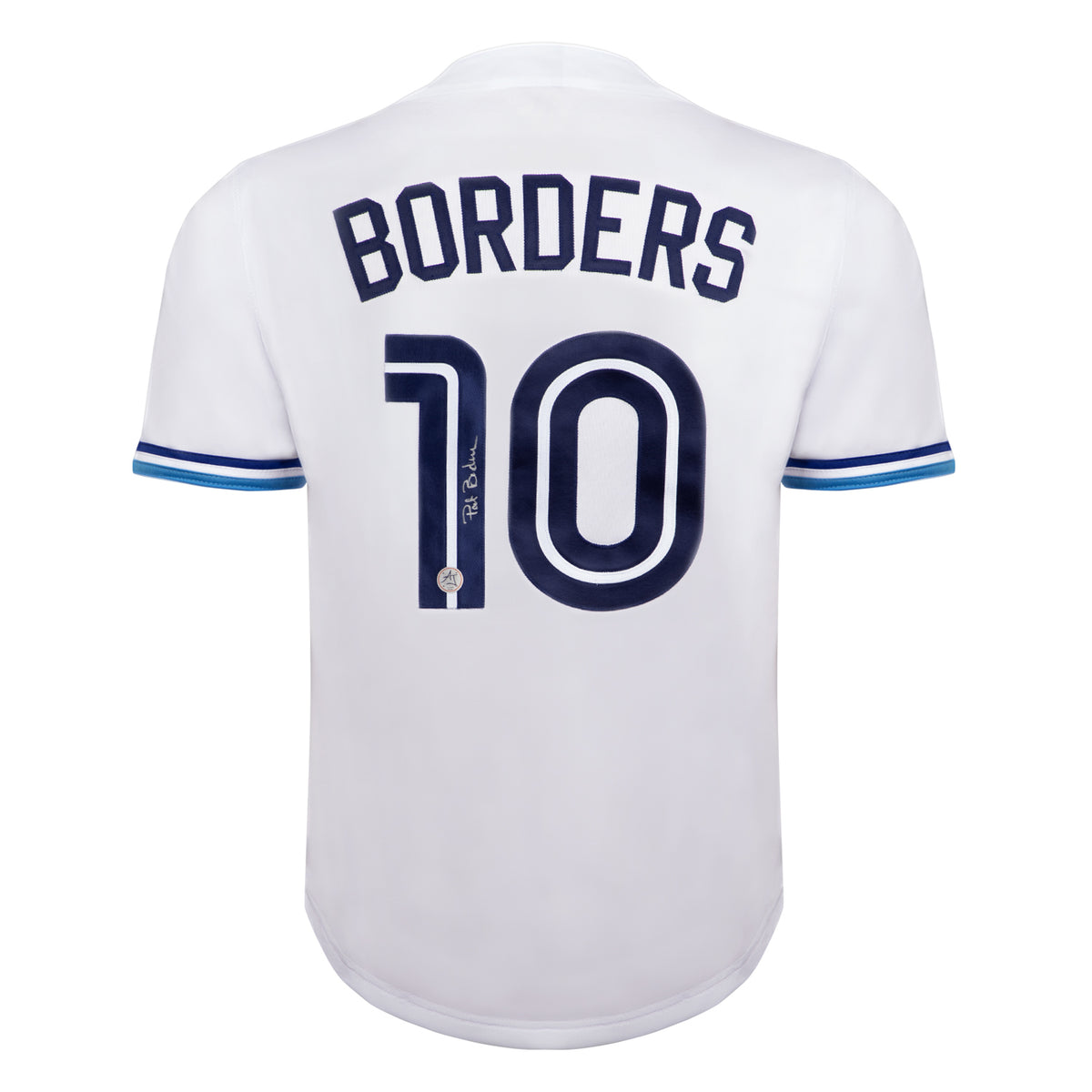 AJ Sports | Pat Borders Autographed Toronto City Design White Baseball ...