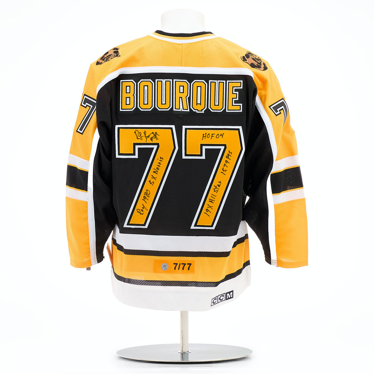 AJ Sports | Ray Bourque Boston Bruins Signed & Inscribed Stats Vintage ...