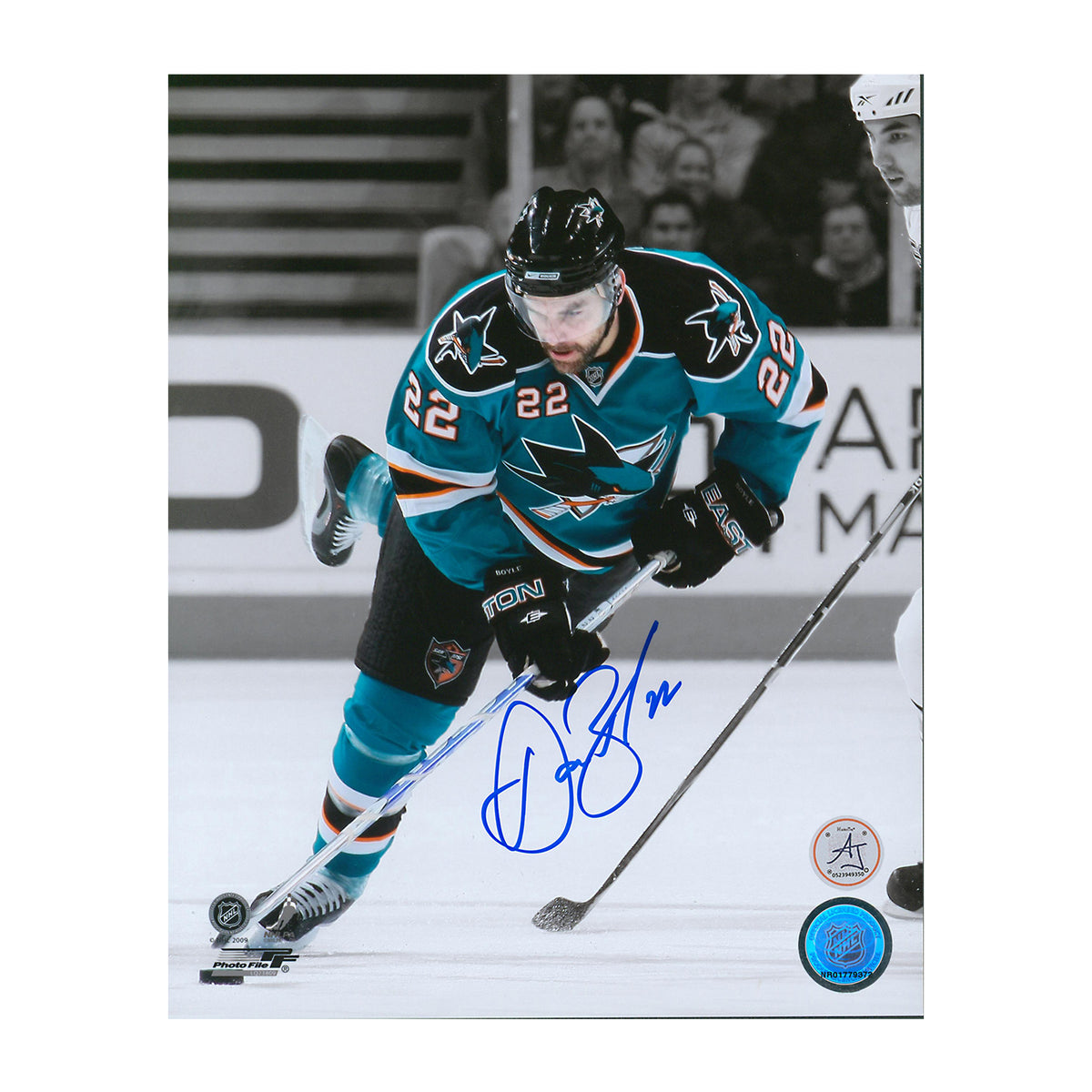 AJ Sports | Dan Boyle Autographed San Jose Sharks colour Isolation 8x10 ...