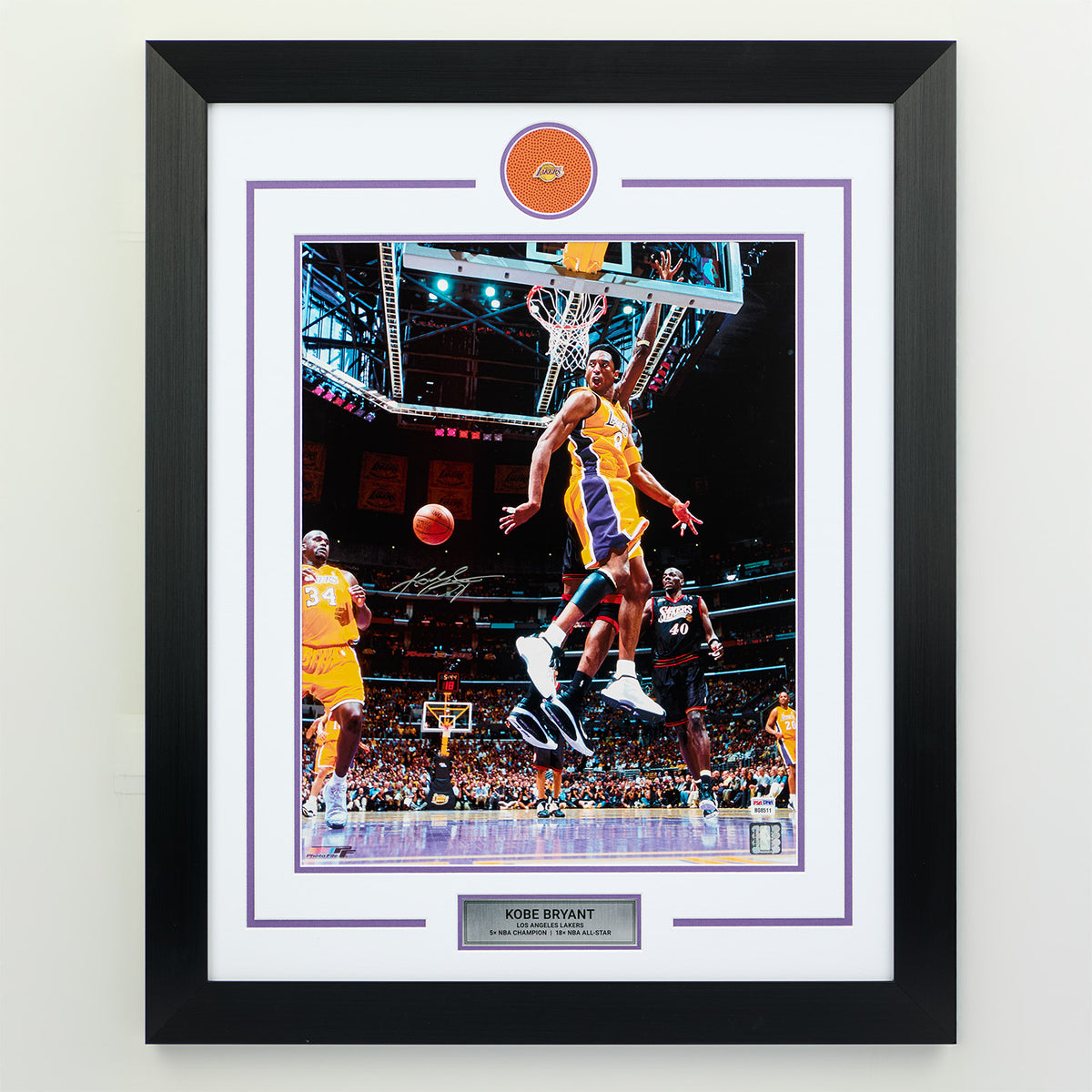 AJ Sports | Kobe Bryant Signed Los Angeles Lakers Basketball Logo 26x32 ...