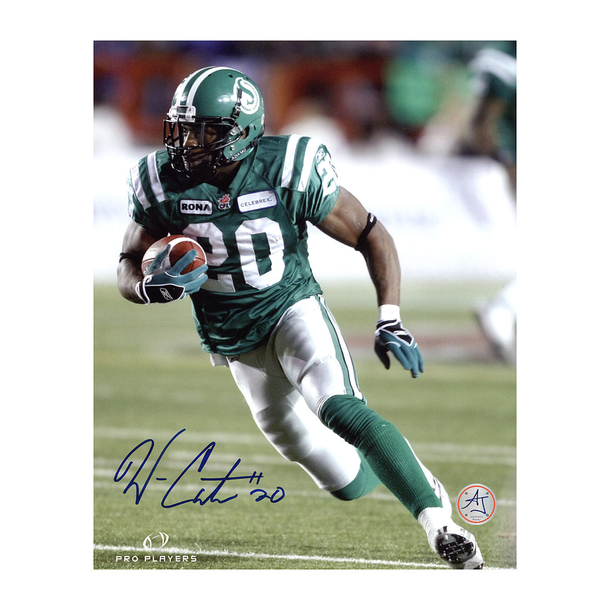 AJ Sports | Wes Cates Autographed Saskatchewan Roughriders Football ...