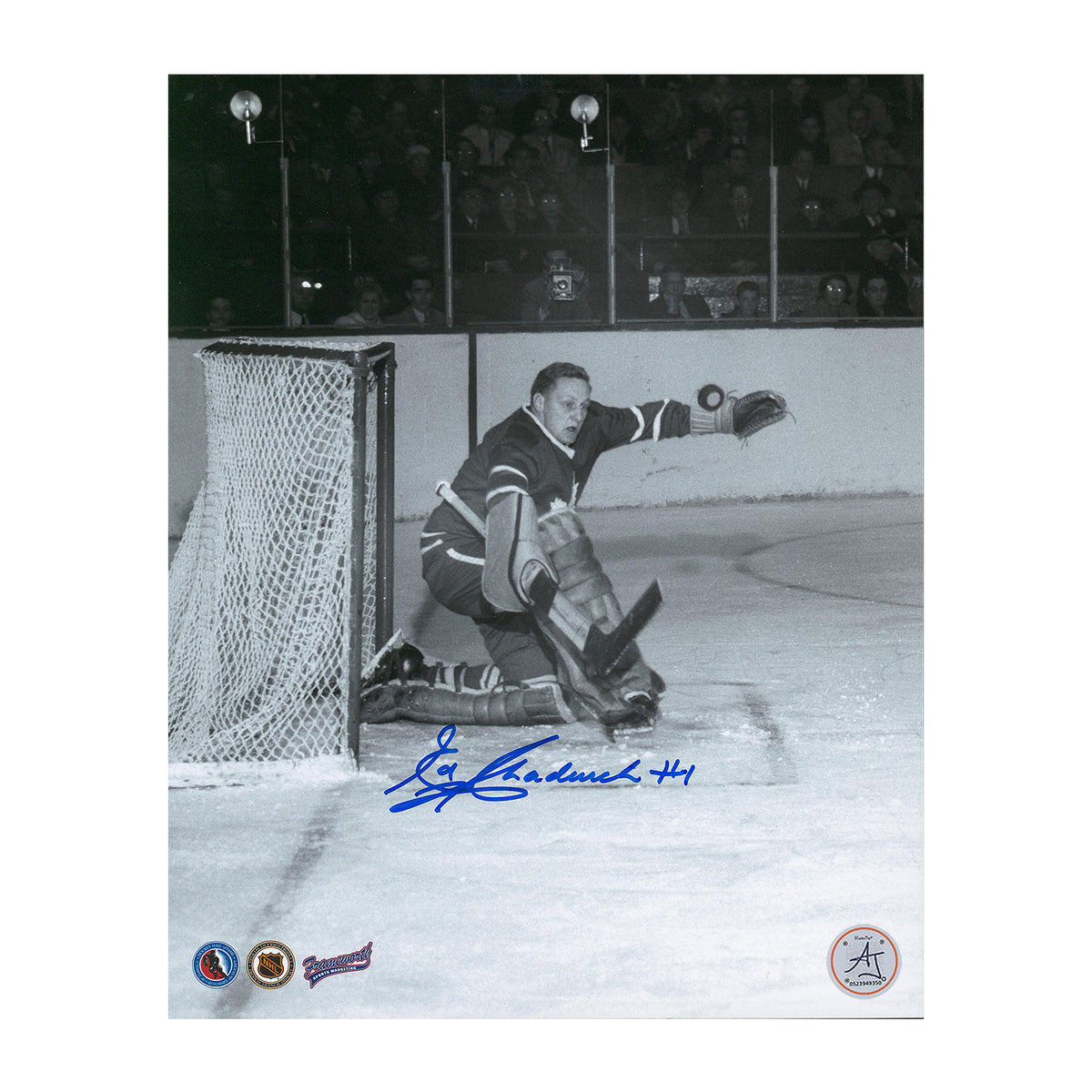 AJ Sports | Ed Chadwick Toronto Maple Leafs Signed Vintage Goalie ...