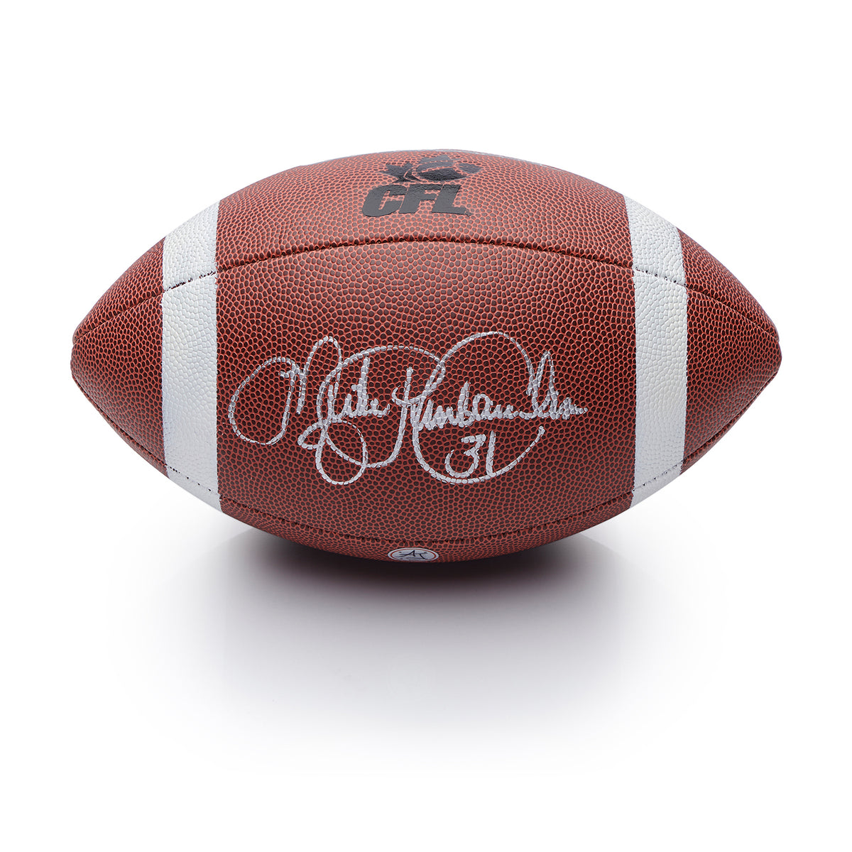 AJ Sports | Mike Pinball Clemons Signed CFL Wilson Composite Football