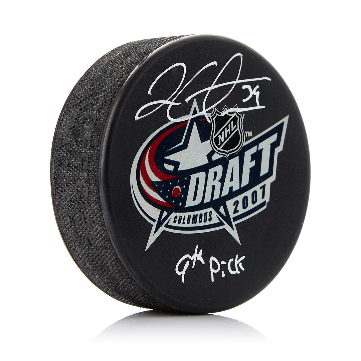 AJ Sports | Logan Couture Signed 2007 NHL Entry Draft Puck with 9th ...