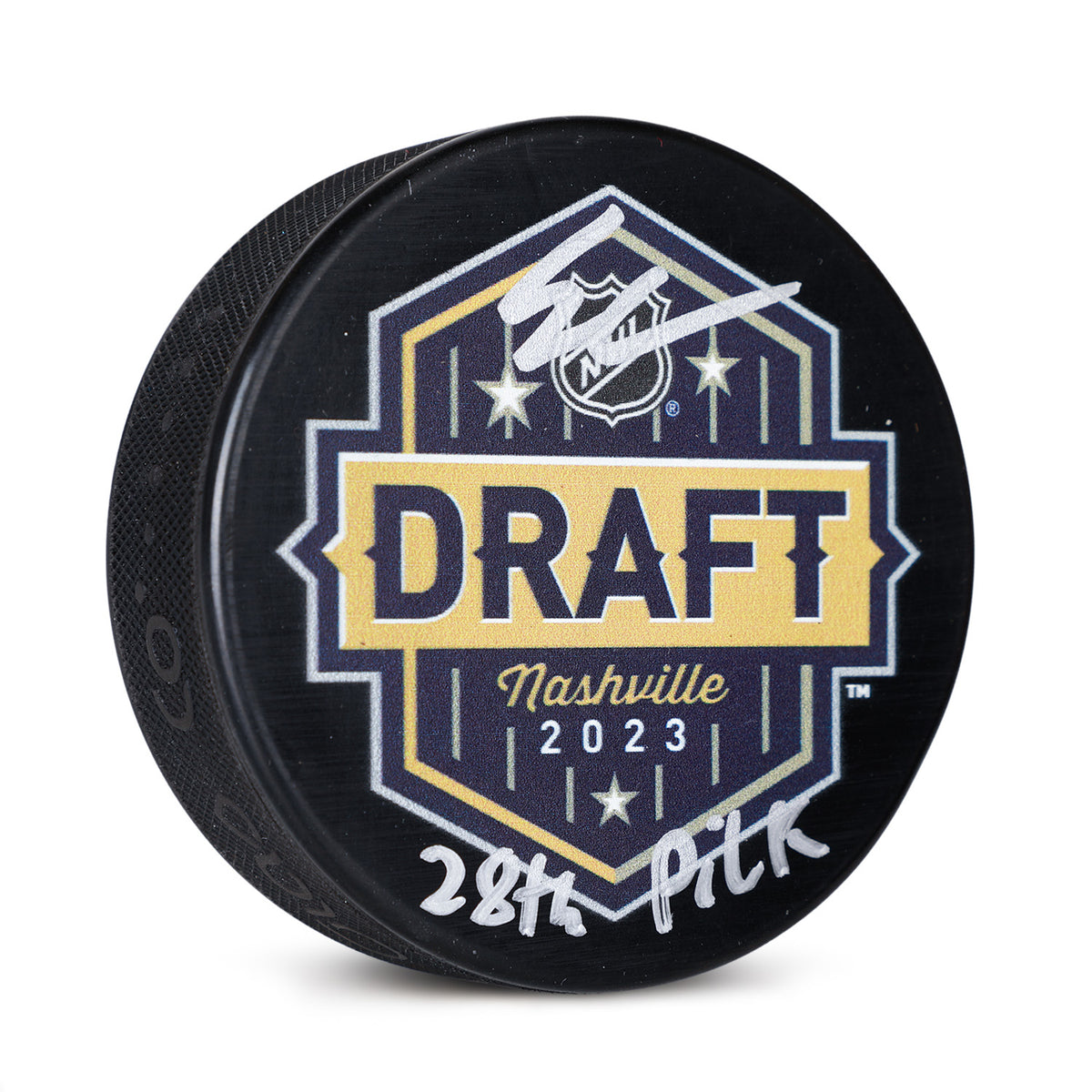 AJ Sports | Easton Cowan Signed 2023 NHL Entry Draft Puck with 28th ...