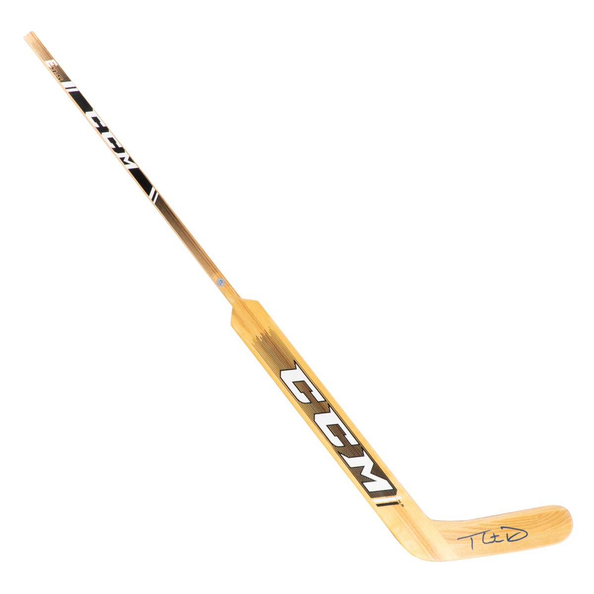 AJ Sports | Thatcher Demko Autographed CCM Natural Wood Goalie Stick