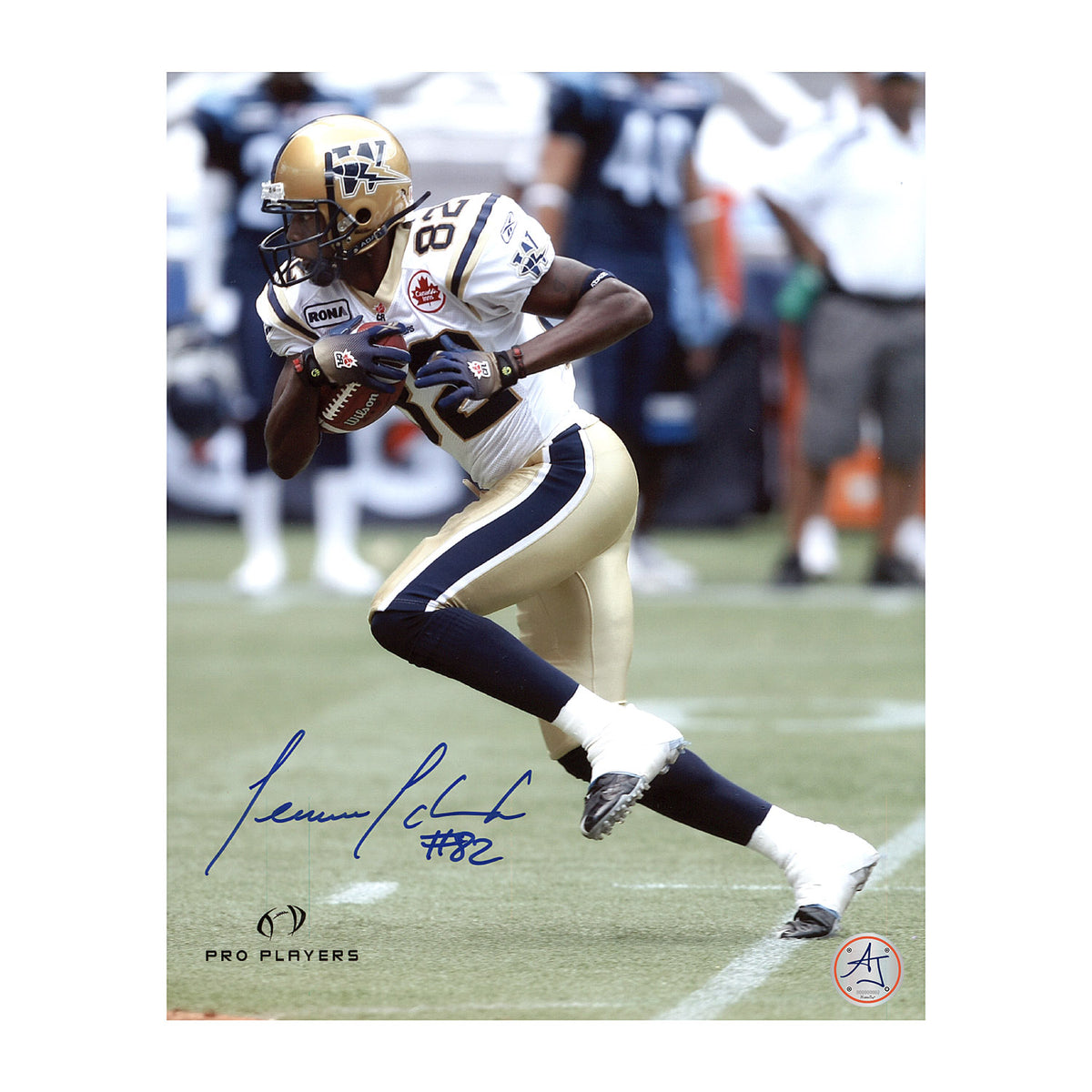 AJ Sports | Terrence Edwards Autographed Winnipeg Blue Bombers Football ...