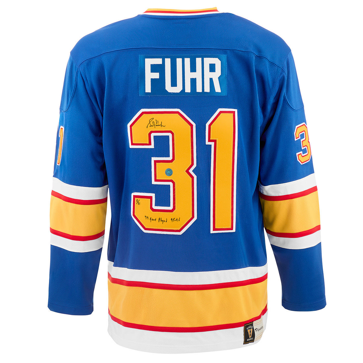 AJ Sports | Grant Fuhr Signed St Louis Blues Fanatics Breakaway Jersey