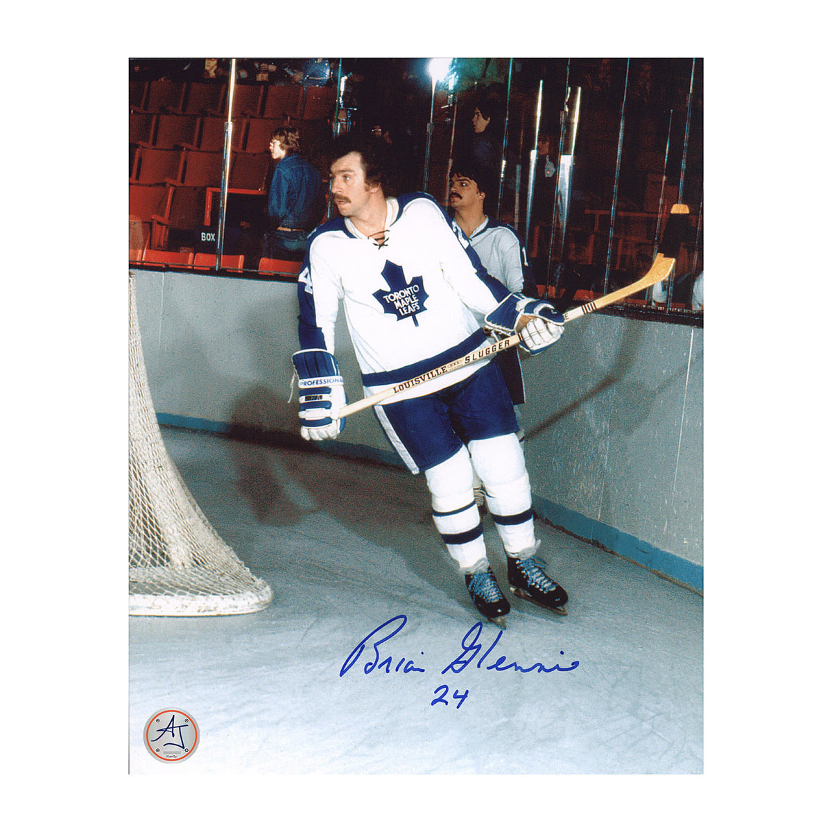 AJ Sports | Brian Glennie Signed Toronto Maple Leafs Game Action 8x10 Photo