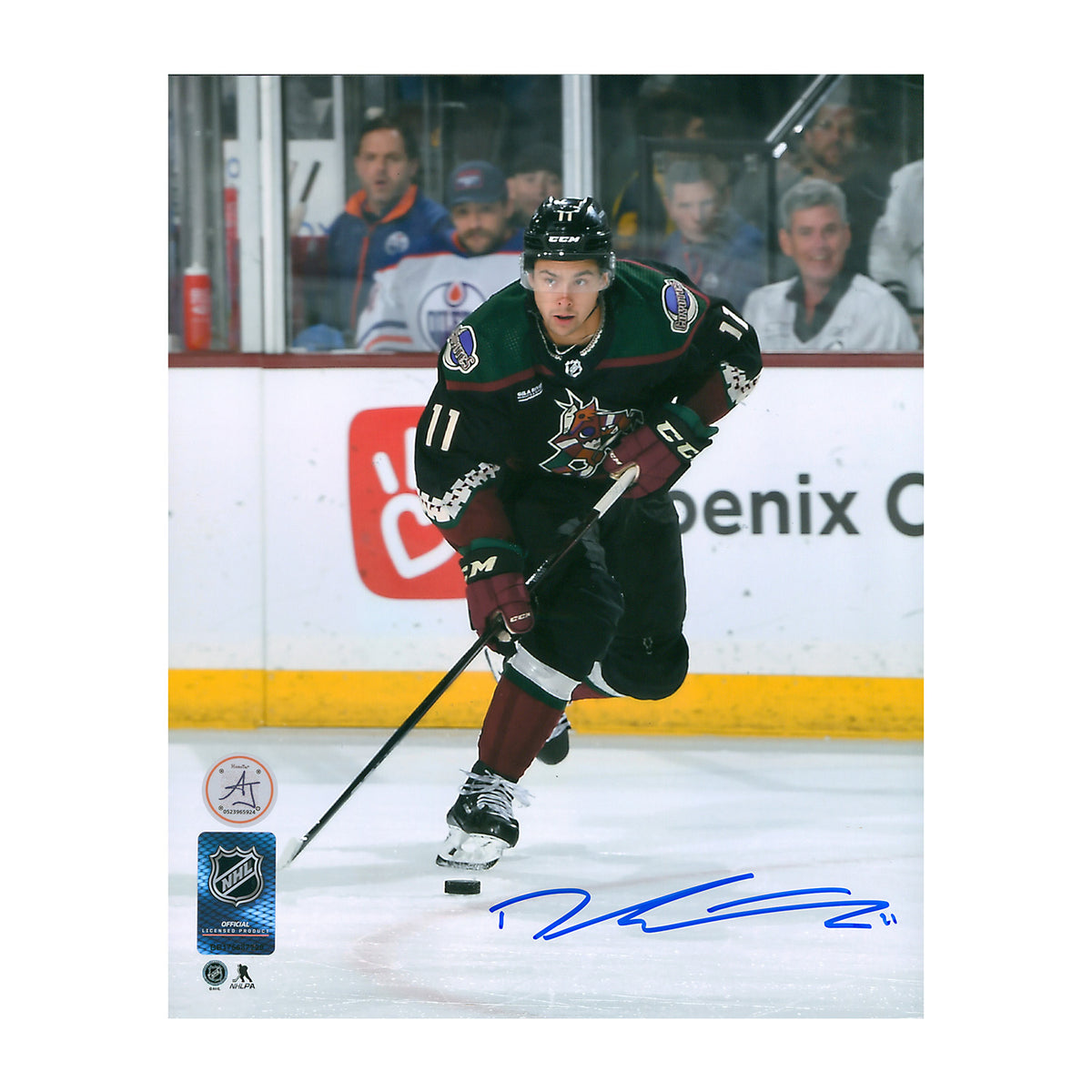 AJ Sports | Dylan Guenther Autographed Arizona Coyotes Attack Zone 8x10 ...