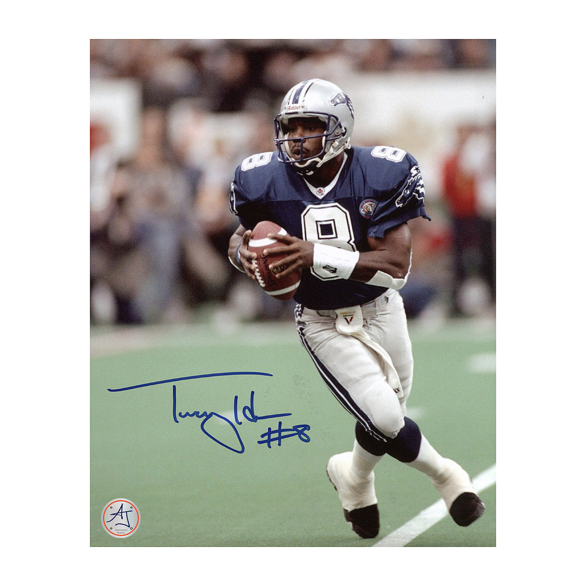 AJ Sports | Tracy Ham Autographed Baltimore Stallions Quarterback 8x10 ...