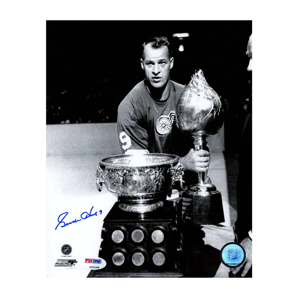 AJ Sports | Gordie Howe Autographed Detroit Red Wings Hart and Art Ross ...