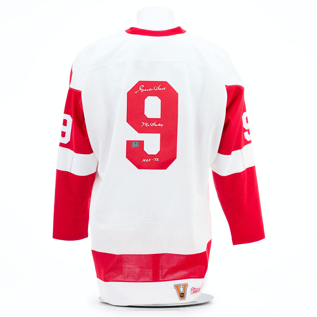 AJ Sports | Gordie Howe Signed Detroit Red Wings Mitchell & Ness ...