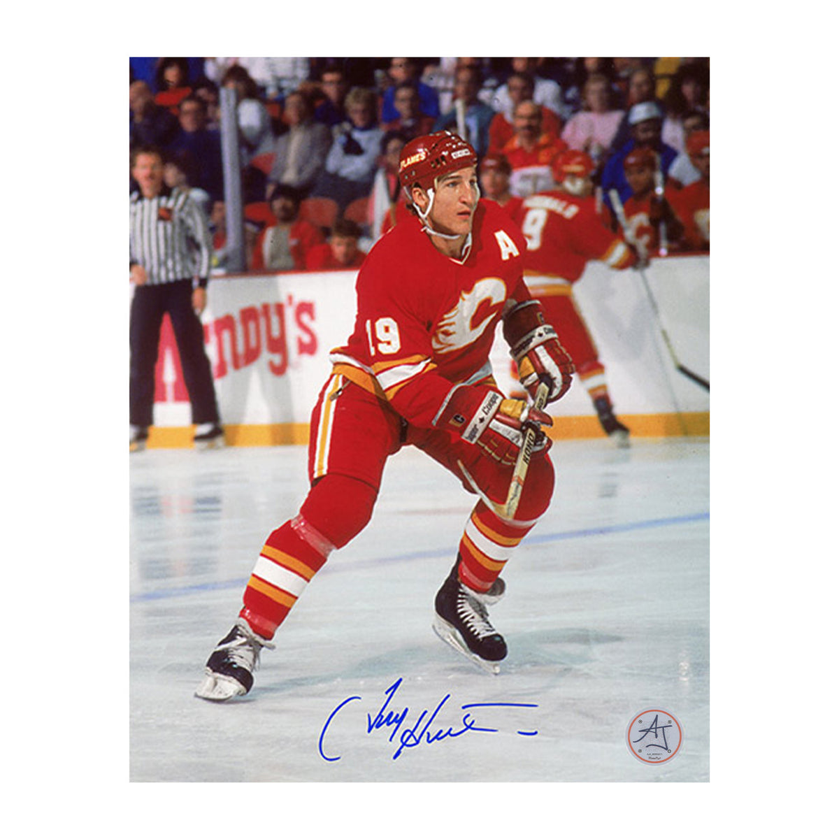 AJ Sports | Tim Hunter Autographed Calgary Flames Classic Hockey 8x10 Photo