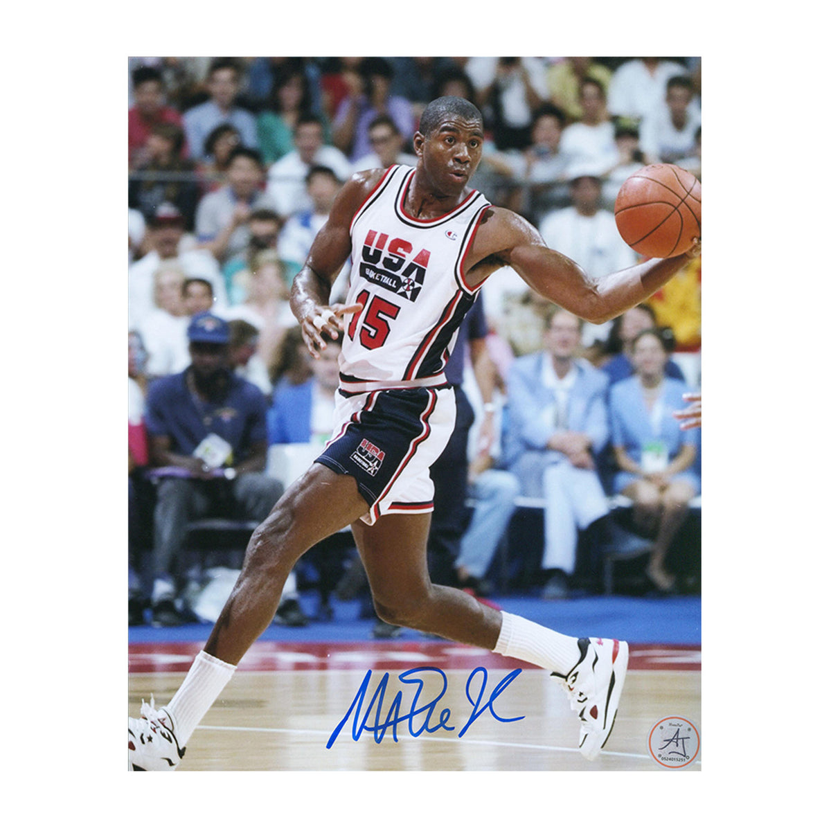 AJ Sports | Magic Johnson Autographed Team USA 1992 Olympic Dream Team ...