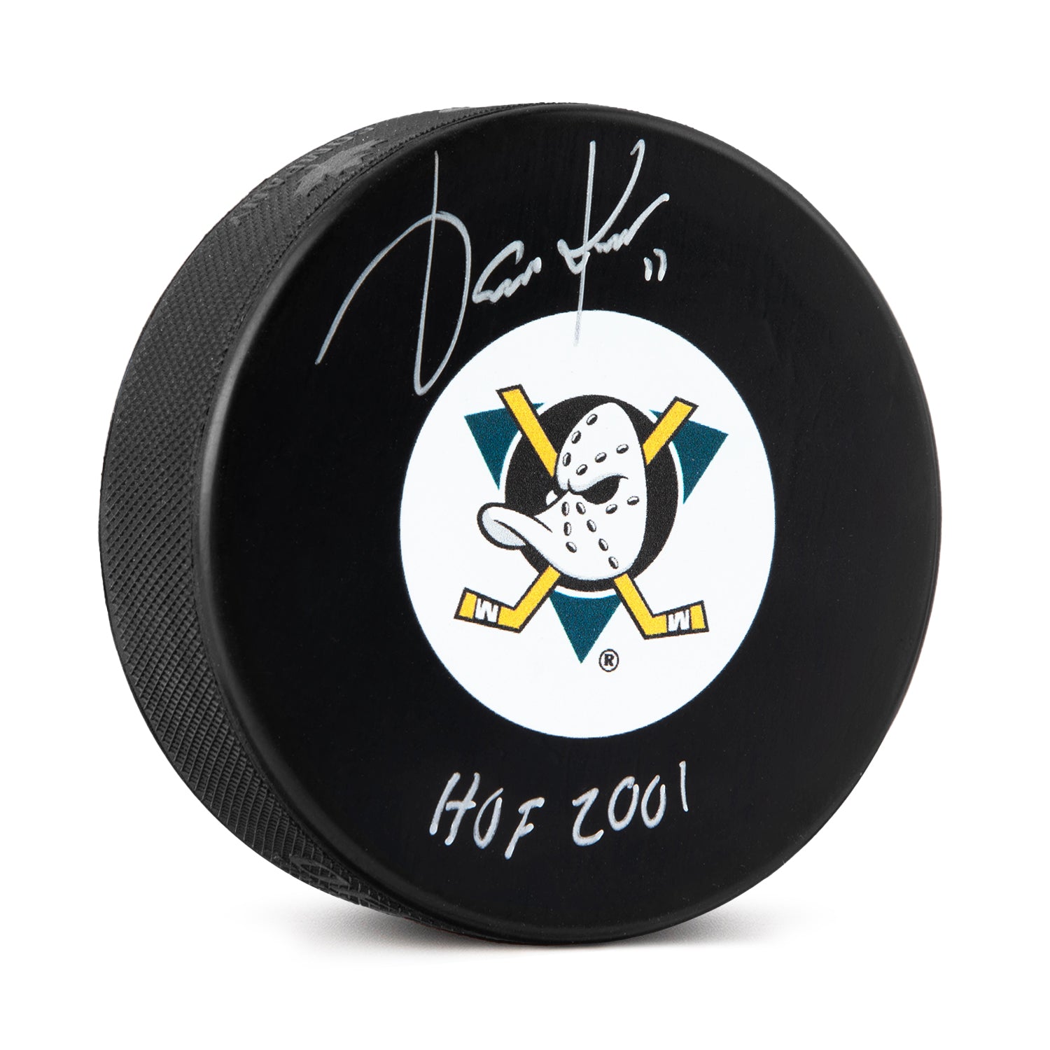AJ Sports | Jari Kurri Signed Anaheim Mighty Ducks Hockey Puck with HOF ...
