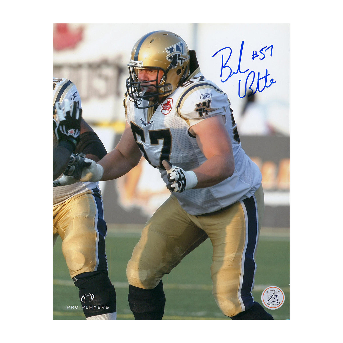 AJ Sports | Brendon Labatte Autographed Winnipeg Blue Bombers Football ...
