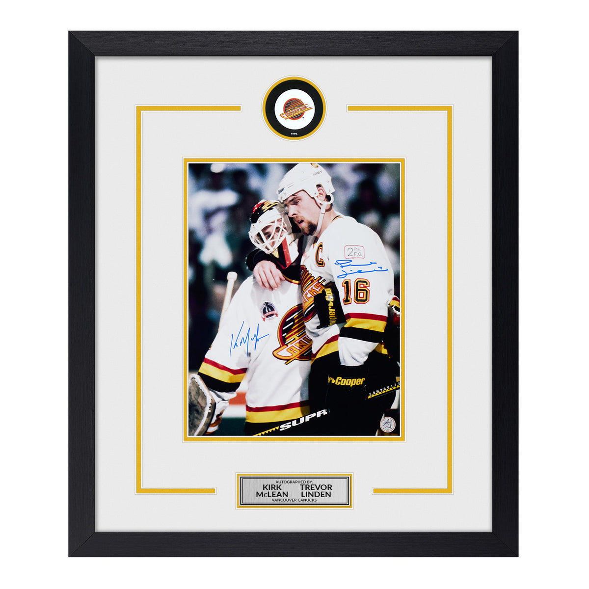 AJ Sports | Trevor Linden & Kirk McLean Dual Signed Vancouver Canucks ...