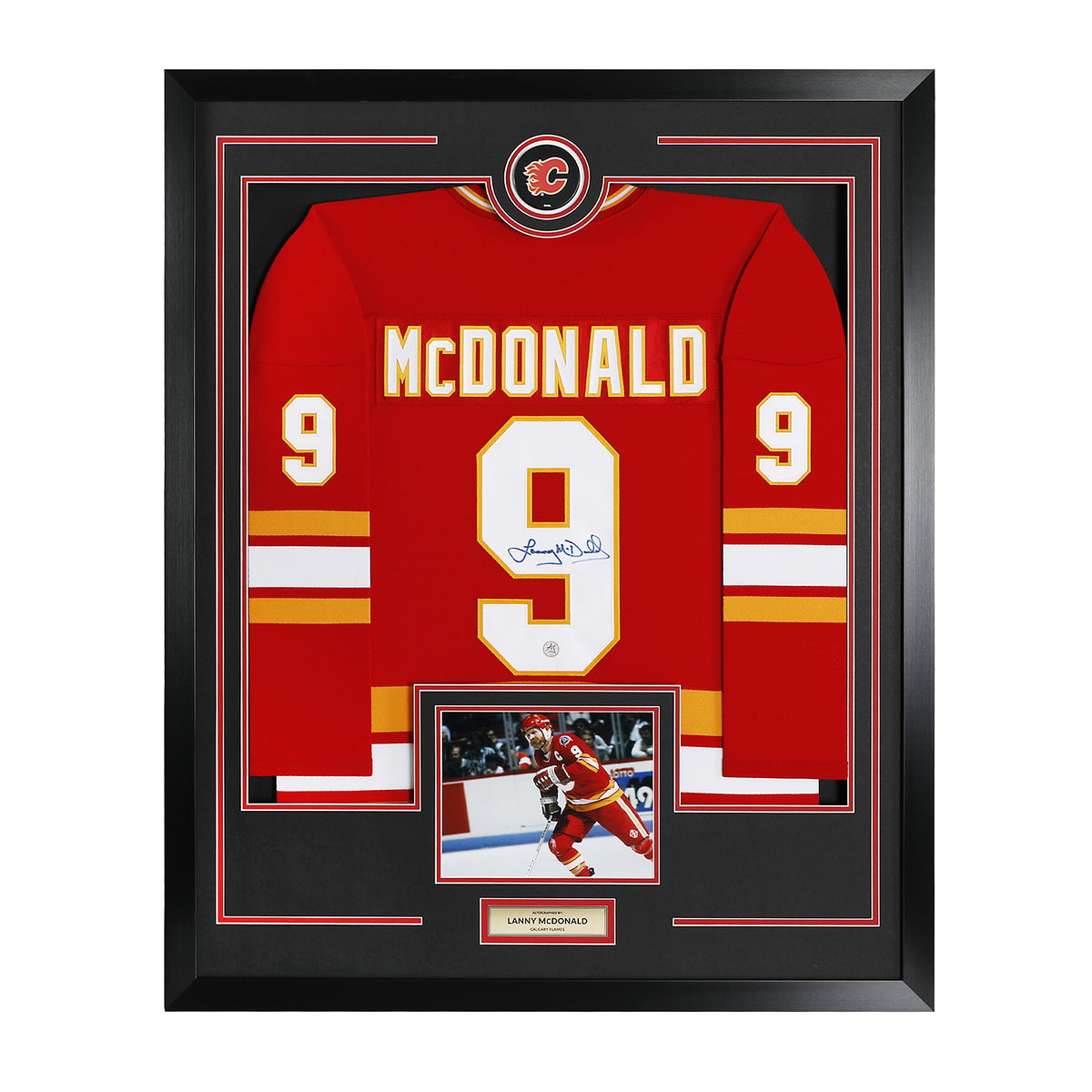 AJ Sports | Lanny McDonald Signed Calgary Flames Puck Logo 36x44 Jersey ...