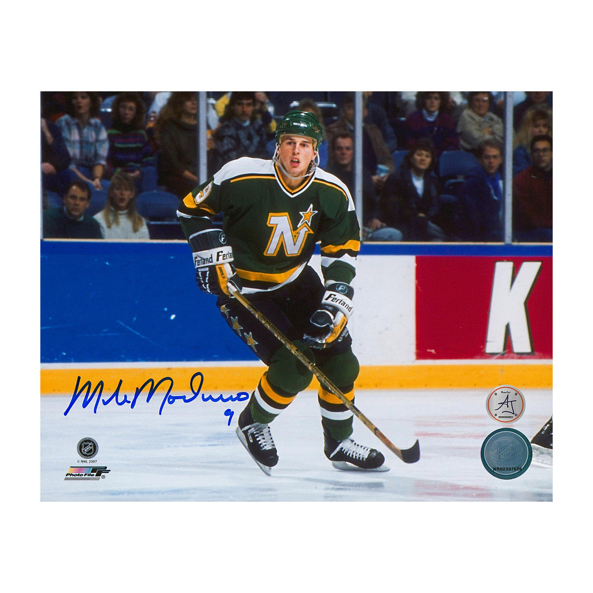 AJ Sports | Mike Modano Autographed Minnesota North Stars Game Action ...