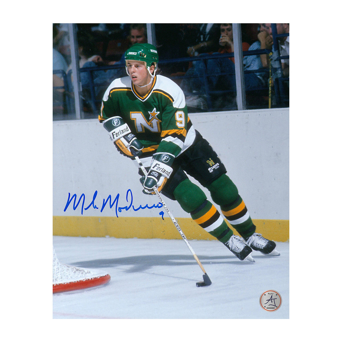 AJ Sports | Mike Modano Autographed Minnesota North Stars Playmaker ...