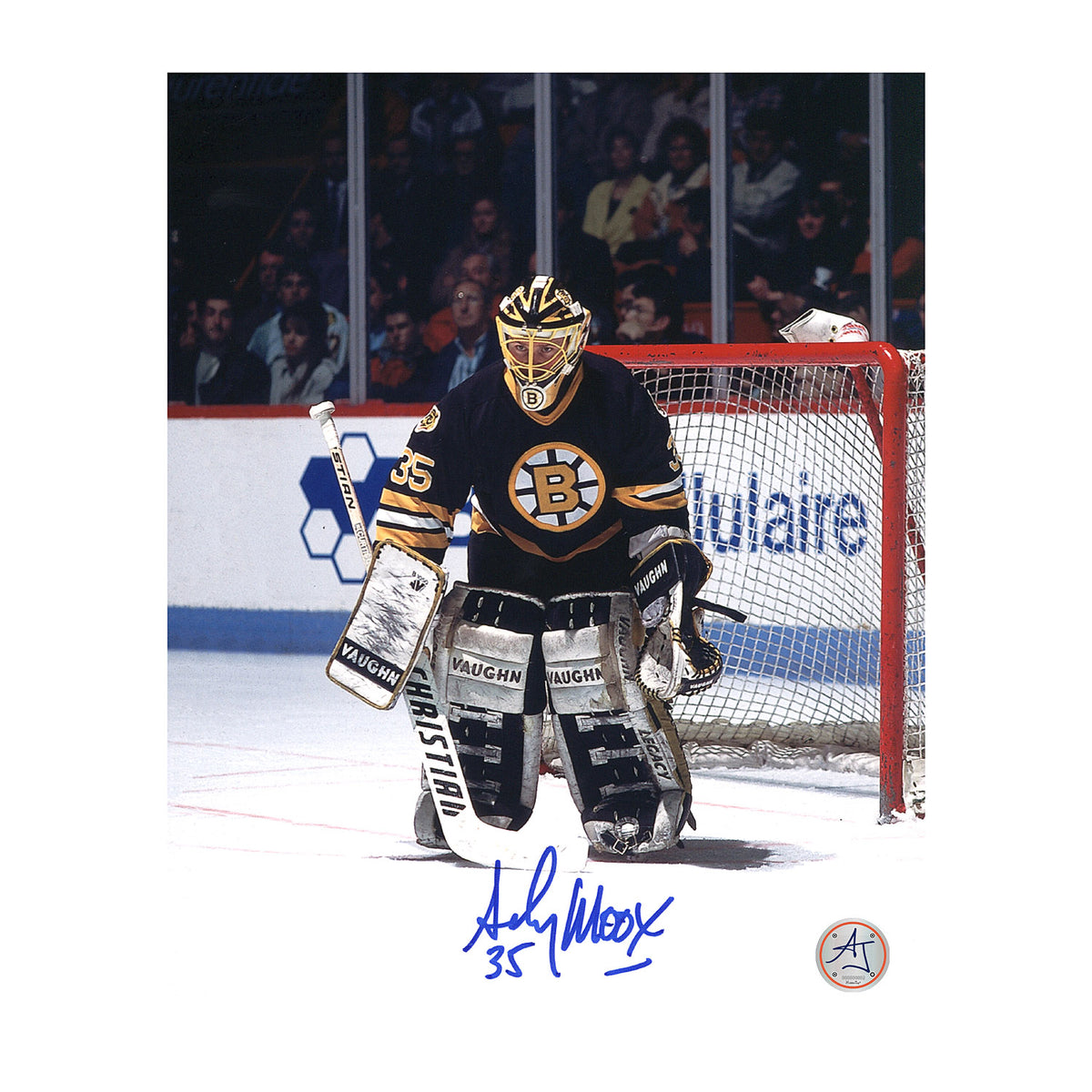 AJ Sports | Andy Moog Autographed Boston Bruins Goalie 8x10 Photo