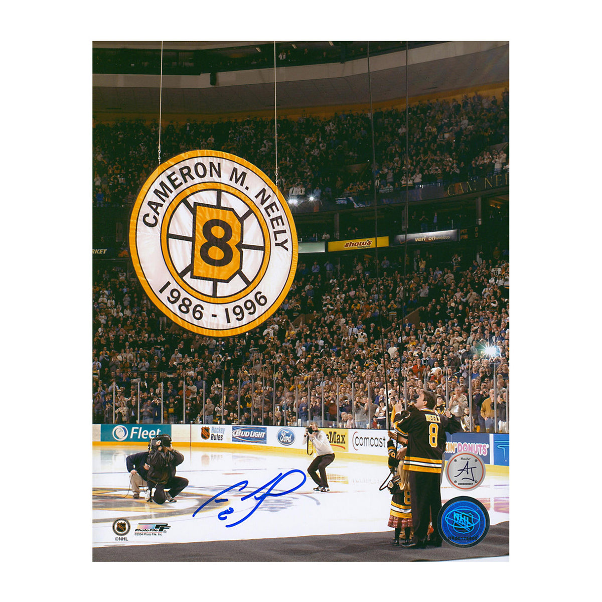 AJ Sports | Cam Neely Autographed Boston Bruins Banner Retirement 8x10 ...