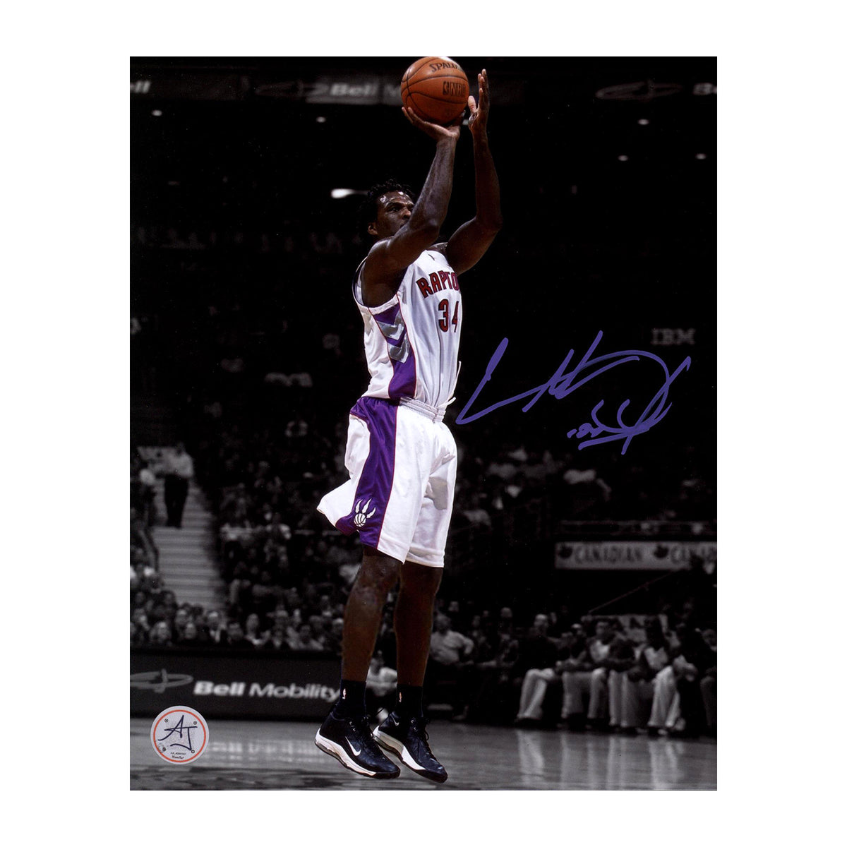 AJ Sports | Charles Oakley Autographed Toronto Raptors Colour Isolation ...