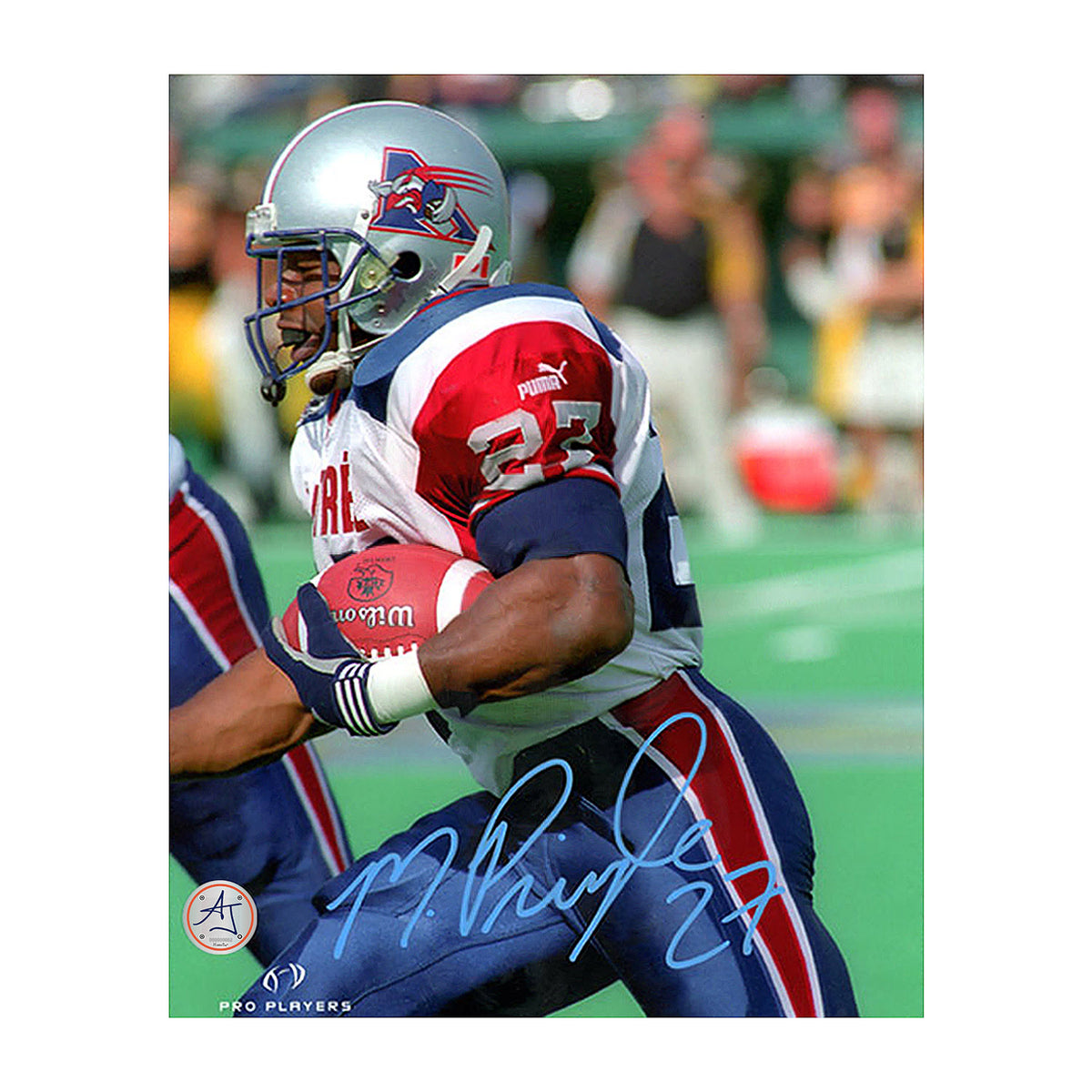 AJ Sports | Mike Pringle Signed Montreal Alouettes Profile 8x10 Photo