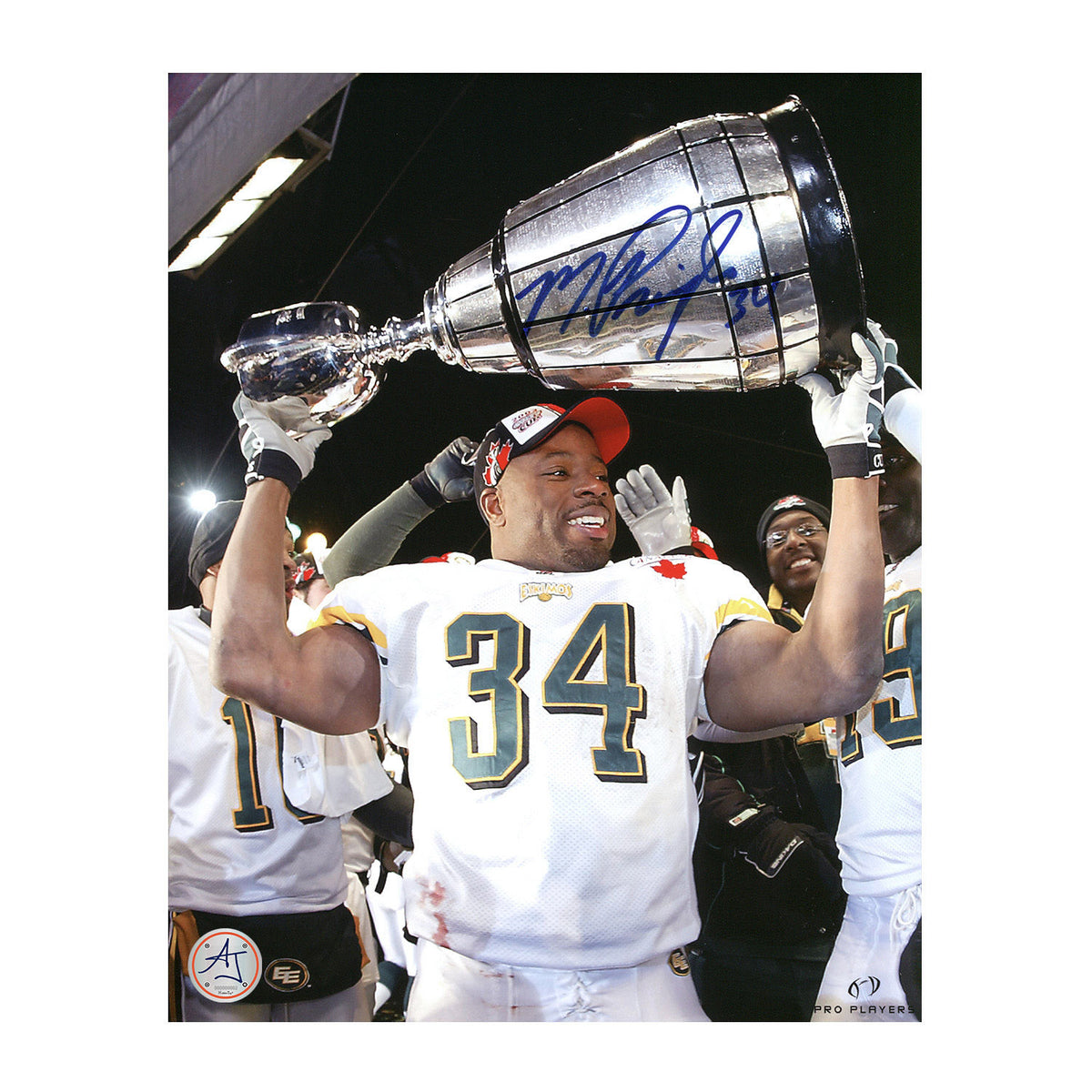 AJ Sports | Mike Pringle Autographed Edmonton Eskimos Grey Cup 8x10 Photo