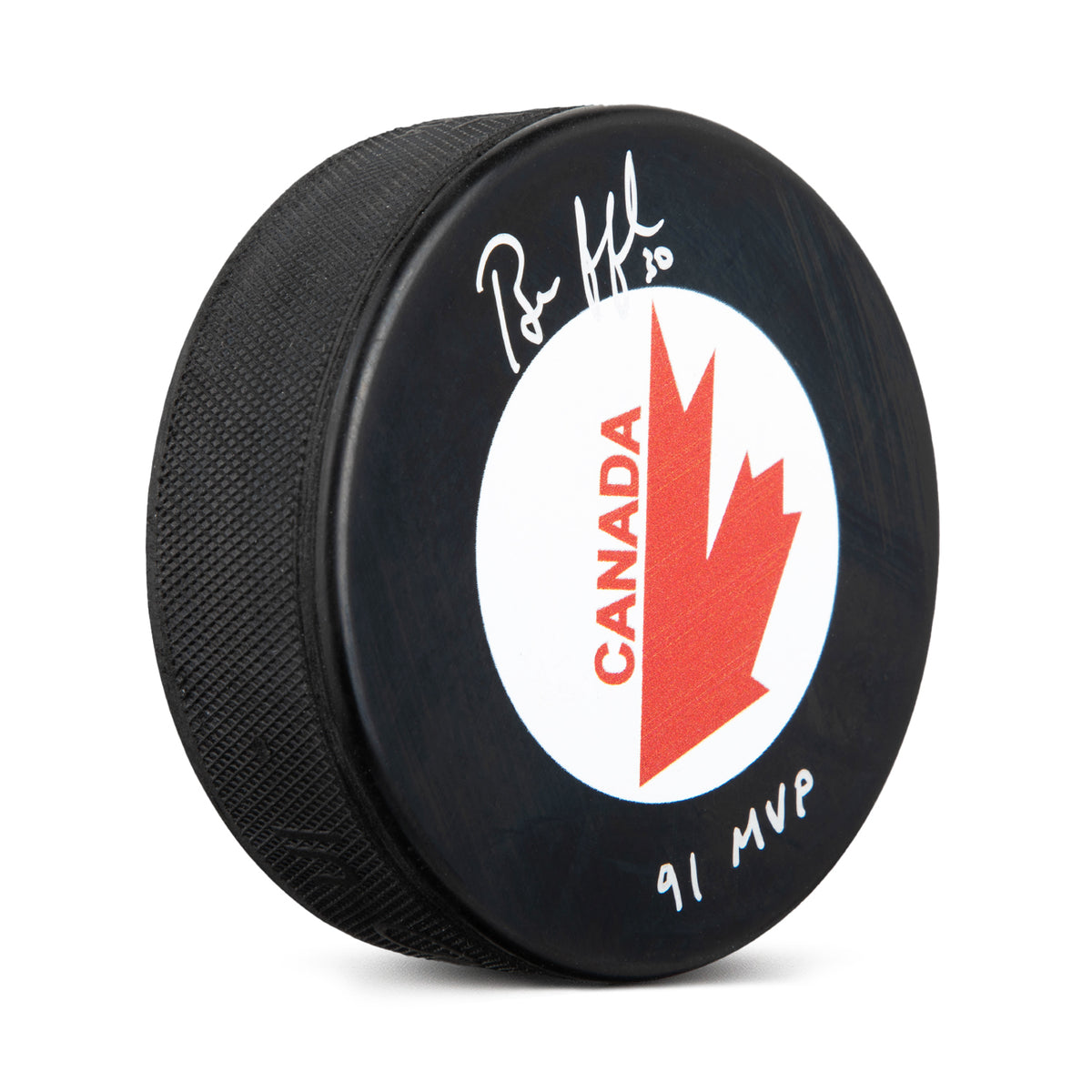AJ Sports | Bill Ranford Team Canada Signed Canada Cup Hockey Puck with ...