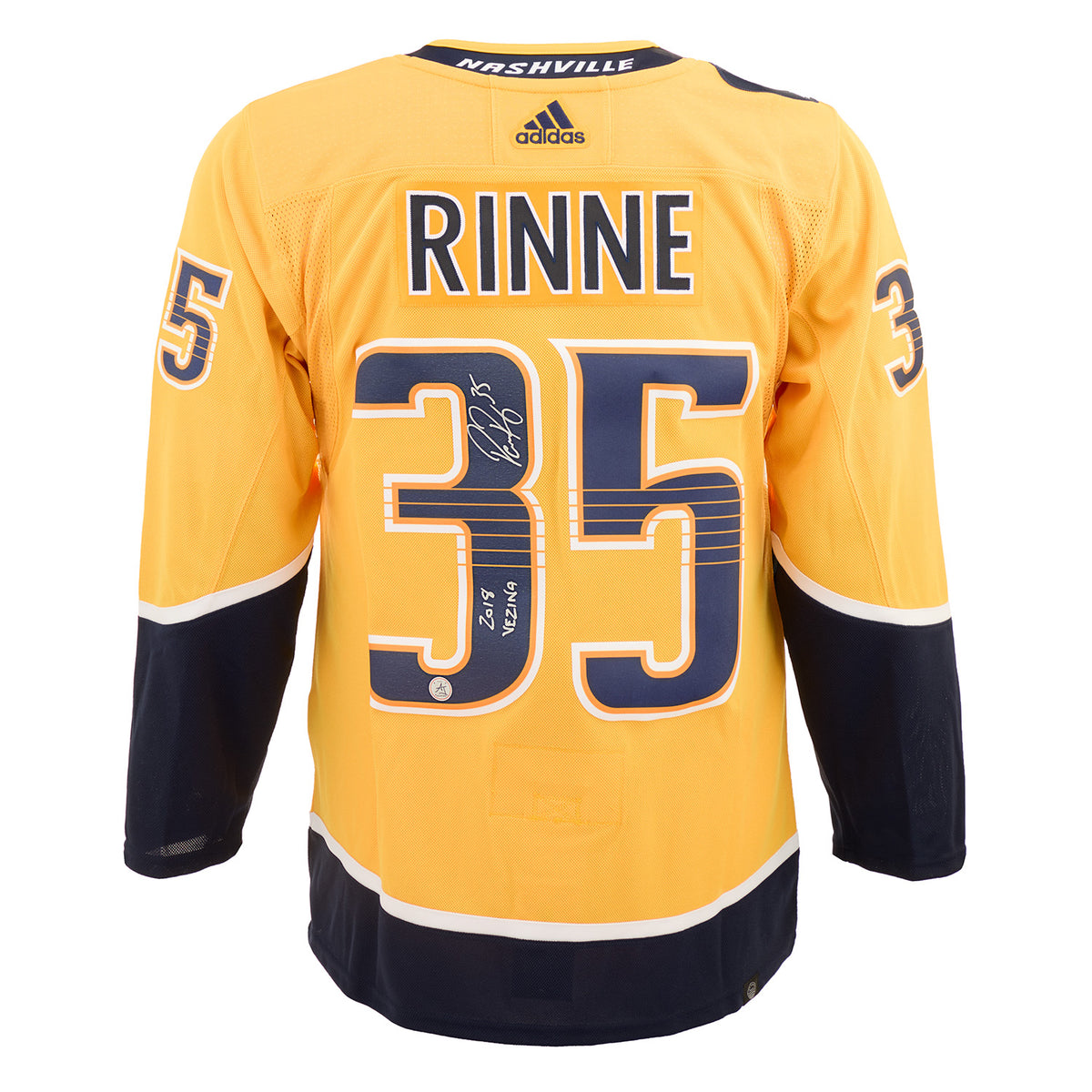 AJ Sports | Pekka Rinne Signed Nashville Predators Yellow adidas Jersey ...