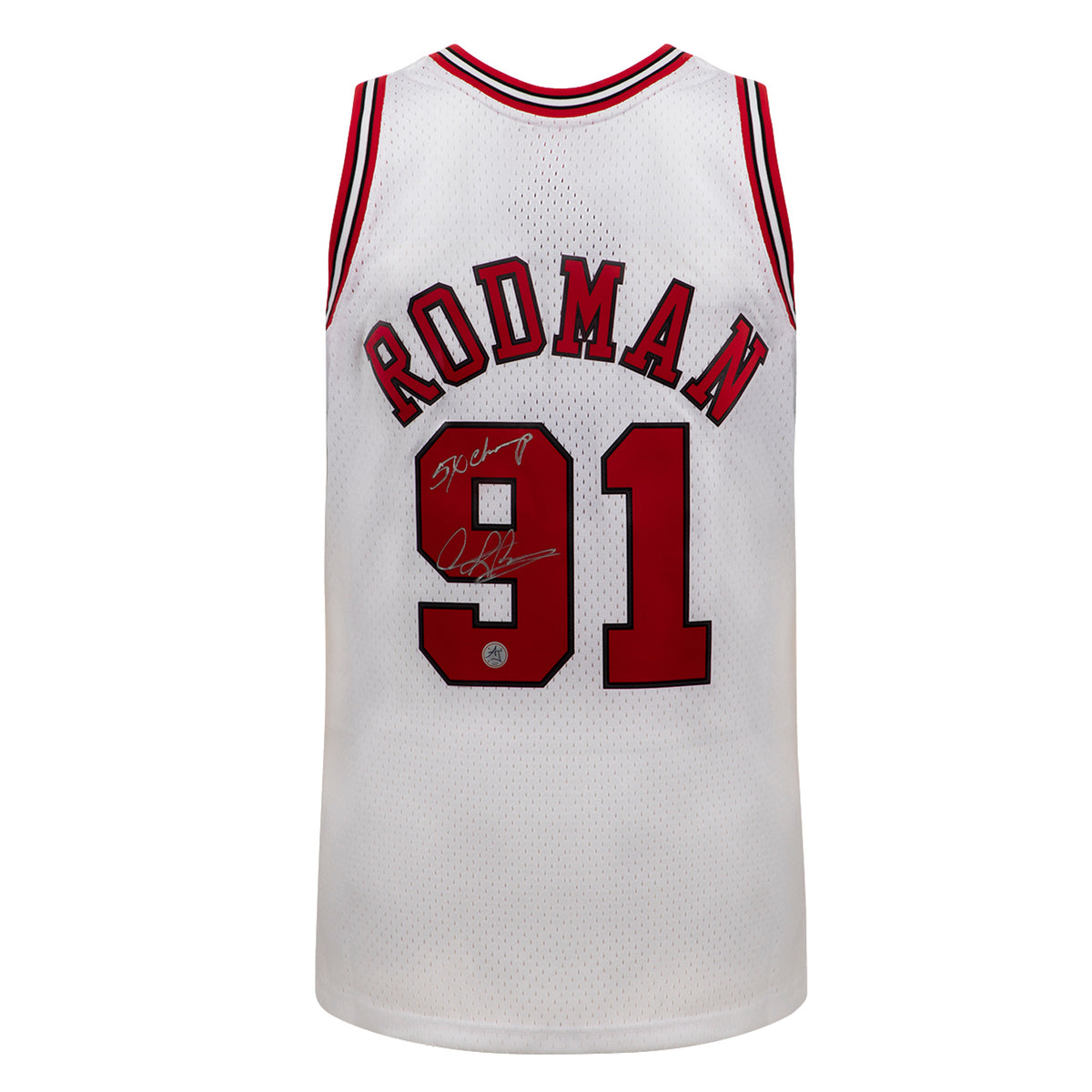 AJ Sports | Dennis Rodman Signed Chicago Bulls Mitchell & Ness Jersey ...