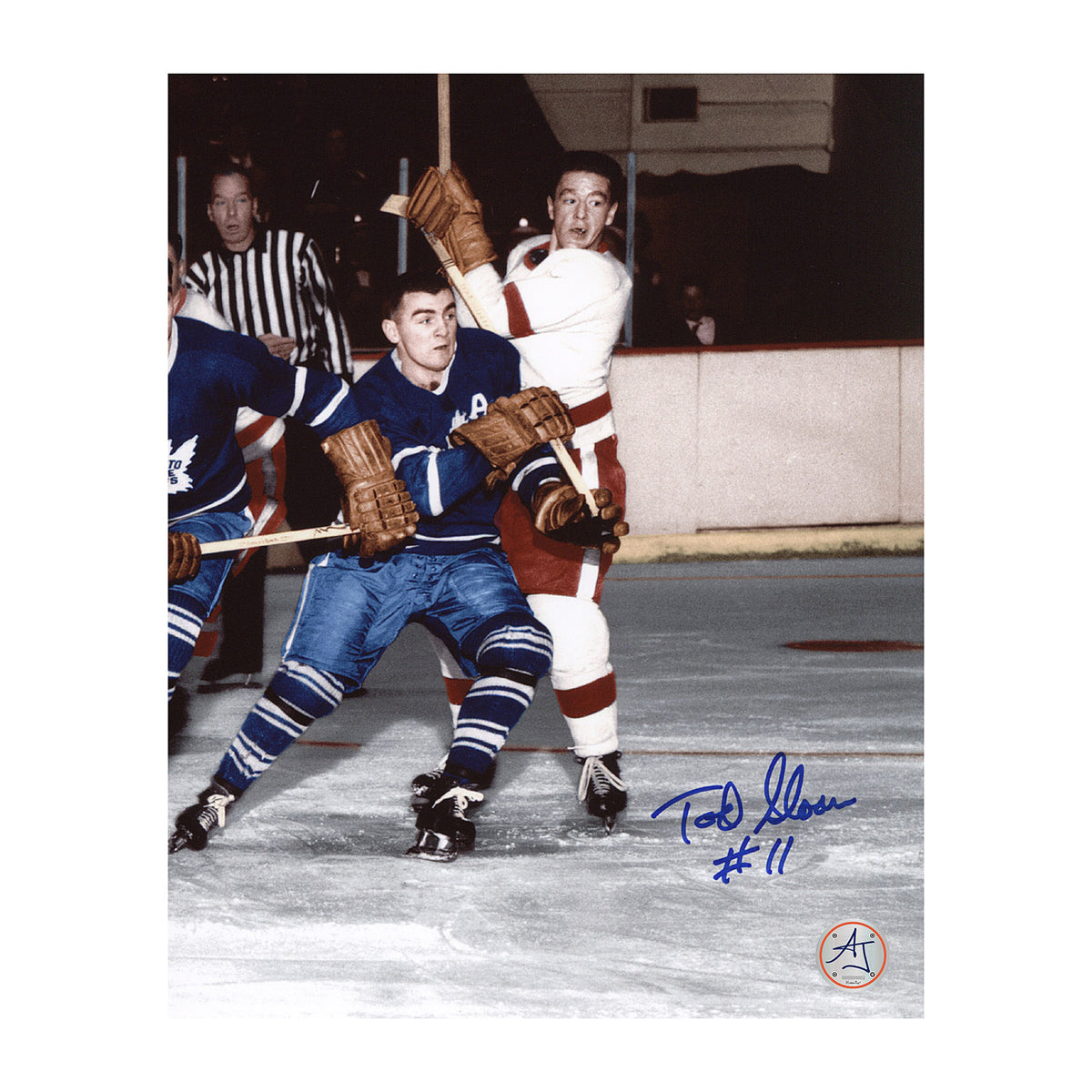AJ Sports | Tod Sloan Autographed Toronto Maple Leafs Game Action 8x10 ...