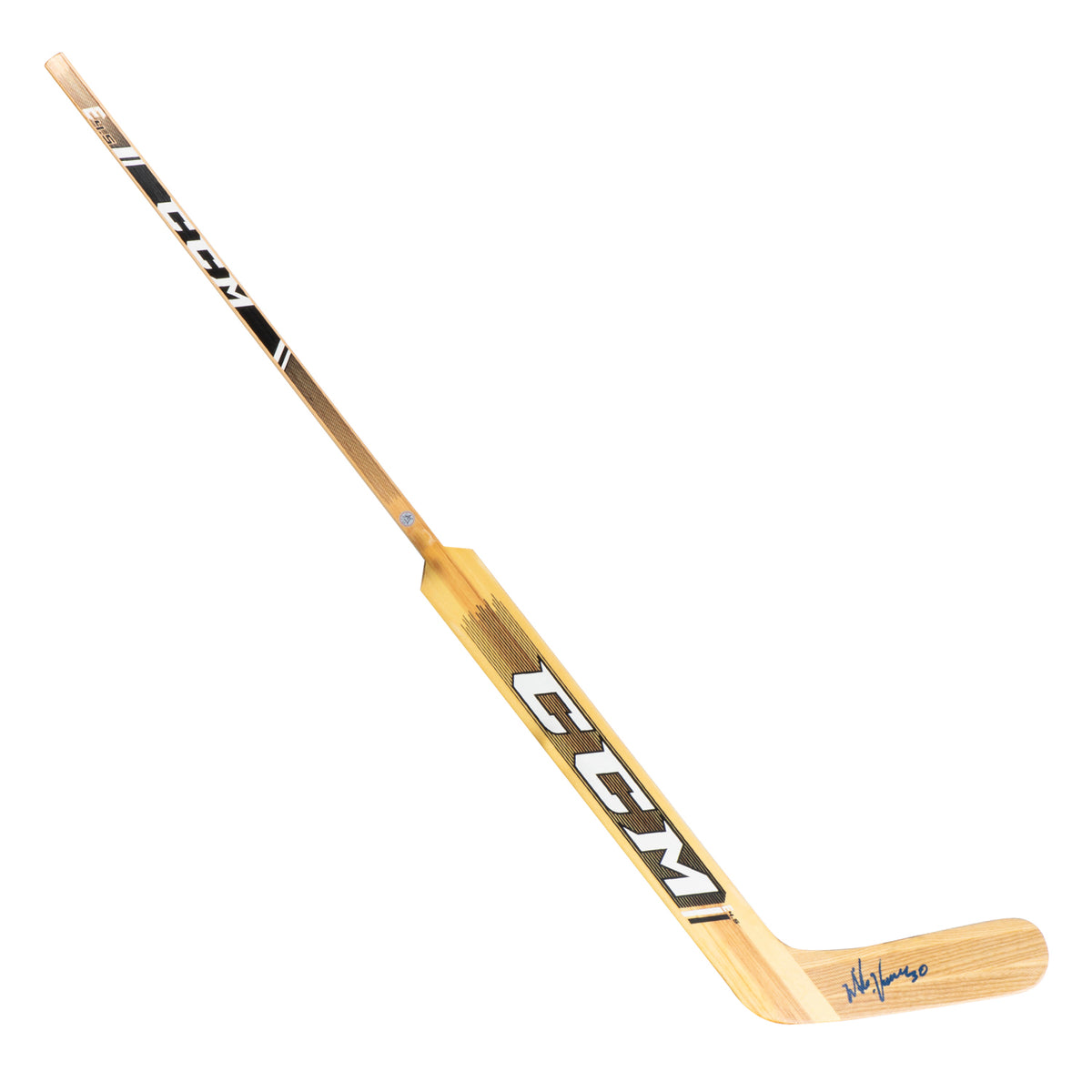 AJ Sports | Mike Vernon Autographed CCM Natural Wood Goalie Stick