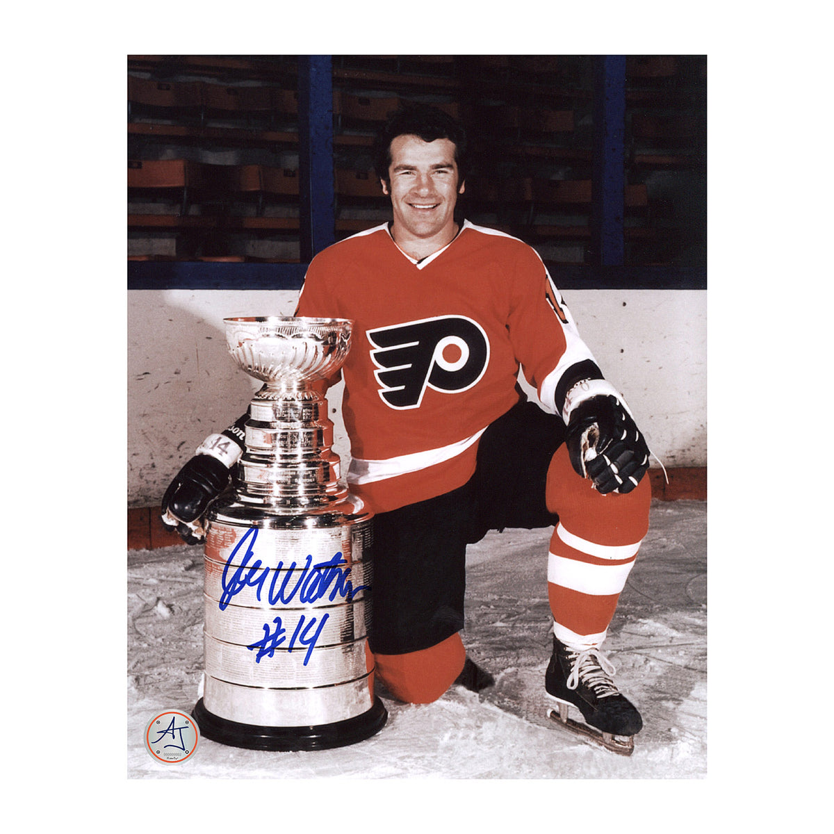 AJ Sports | Joe Watson Autographed Philadelphia Flyers Stanley Cup 8x10 ...