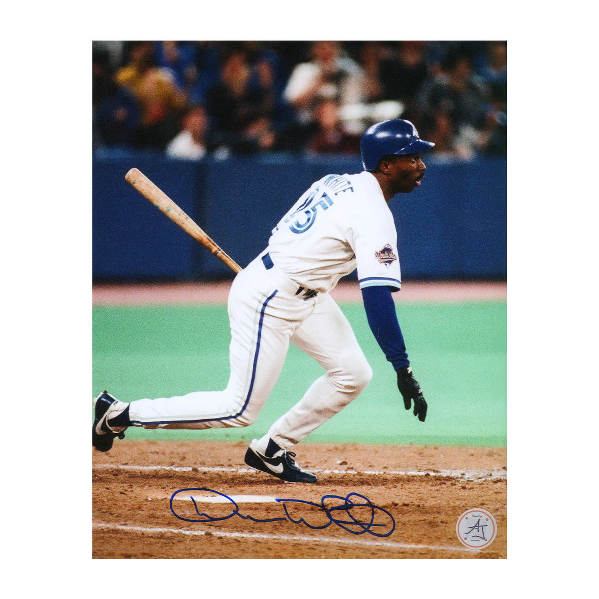 AJ Sports | Devon White Autographed Toronto Blue Jays Batting 8x10 Photo