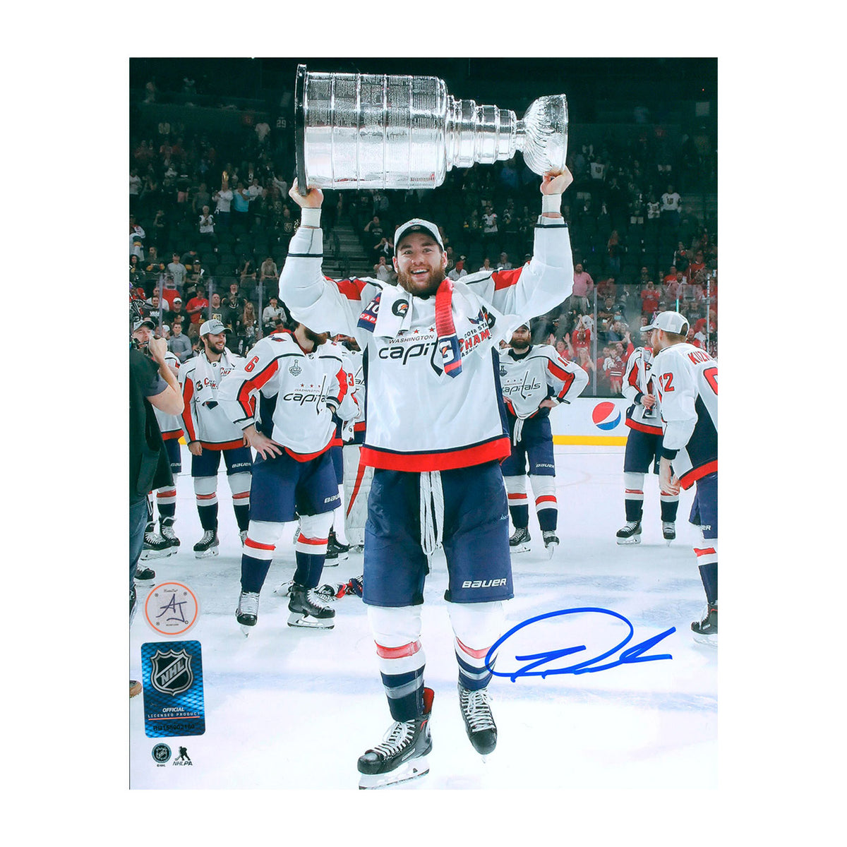 AJ Sports | Tom Wilson Signed Washington Capitals 2018 Stanley Cup 8x10 ...