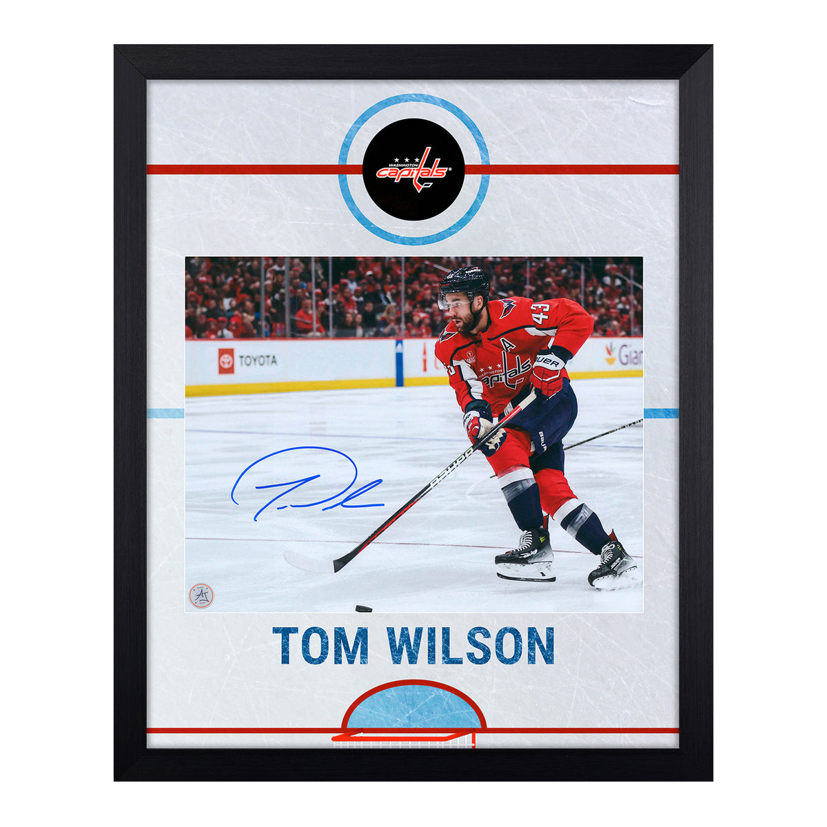 AJ Sports | Tom Wilson Autographed Washington Capitals Graphic Rink ...