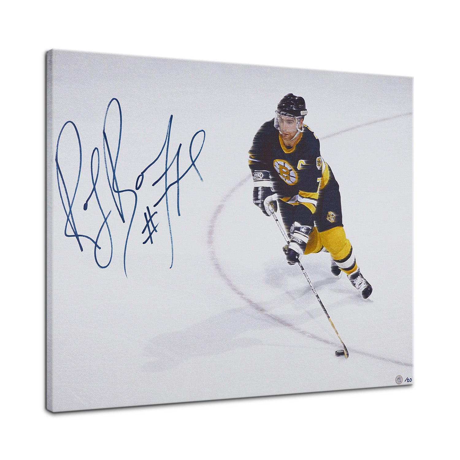 AJ Sports | Ray Bourque Autographed Boston Hockey Brush Strokes 26x32 ...