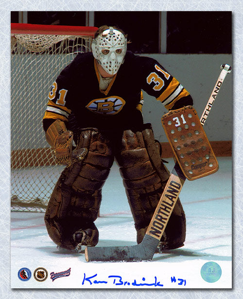AJ Sports | Ken Broderick Boston Bruins Goalie Autographed Goalie 8x10 ...