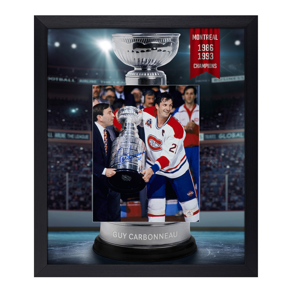 AJ Sports | Guy Carbonneau Signed Montreal Canadiens Cup Champion ...
