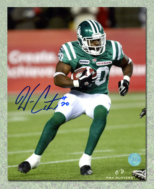 AJ Sports | Wes Cates Autographed Saskatchewan Roughriders CFL Football ...