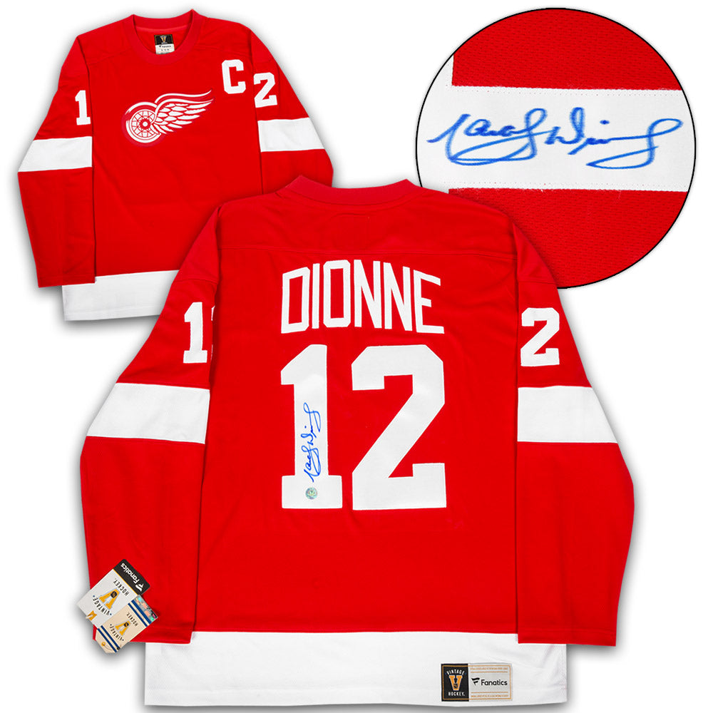 AJ Sports | Marcel Dionne Signed Detroit Red Wings Throwback Breakaway ...